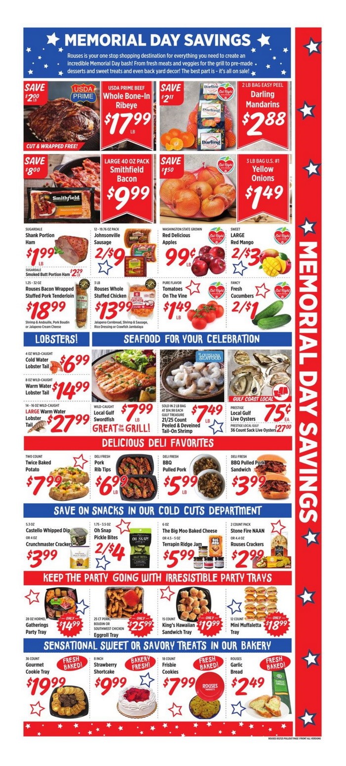 Rouses Weekly Ad May 21 – May 28, 2025 (Memorial Day Promotion Included)