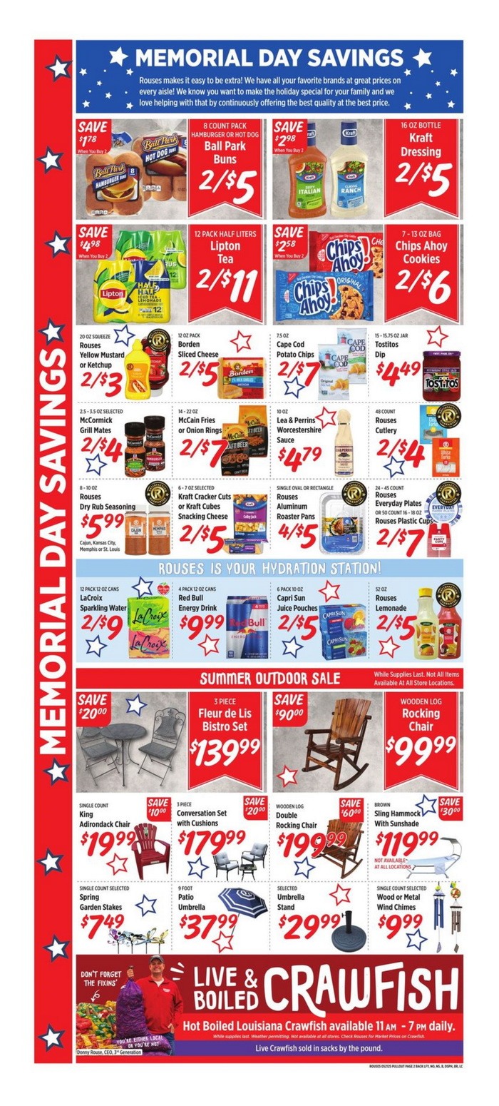 Rouses Weekly Ad May 21 – May 28, 2025 (Memorial Day Promotion Included)