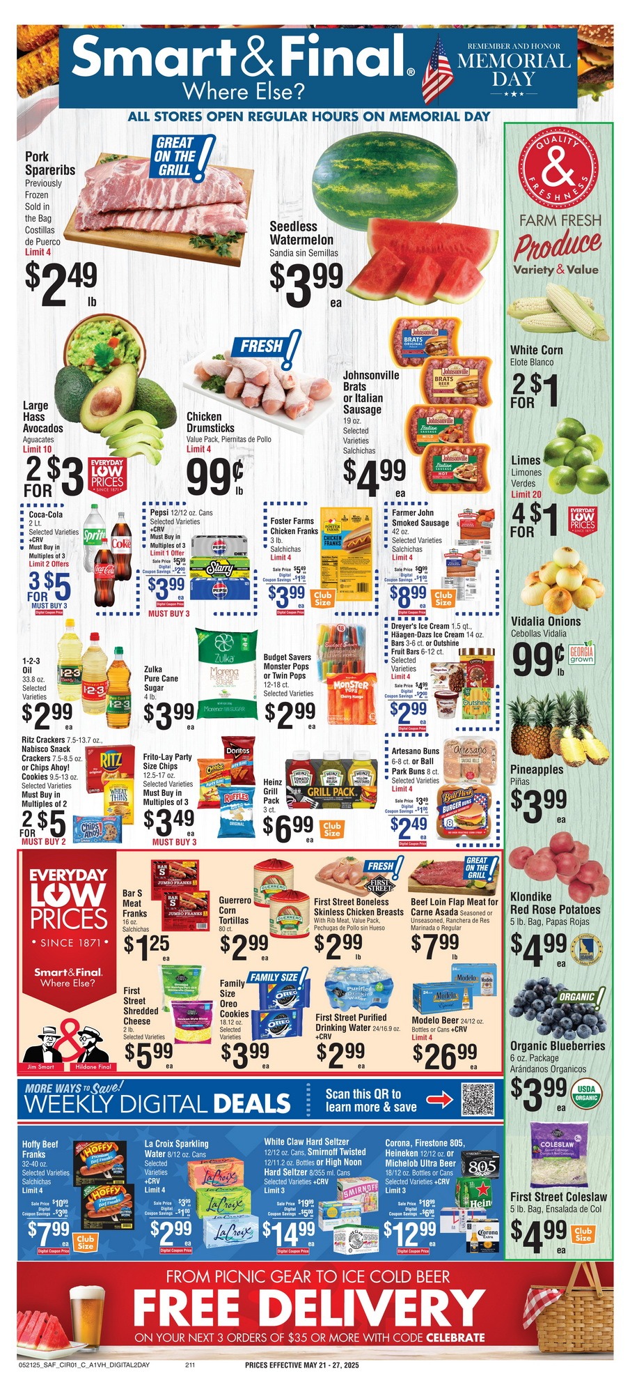 Smart & Final Weekly Ad May 21 – May 27, 2025 (Memorial Day Promotion Included)