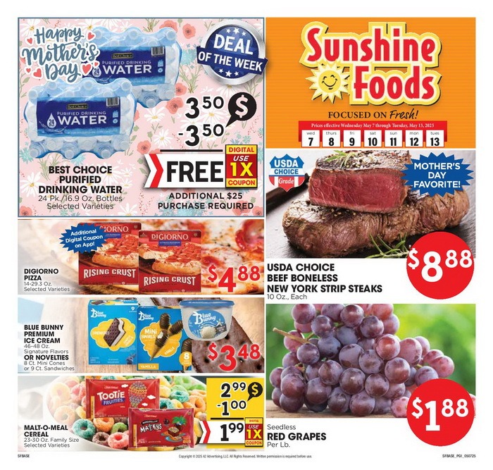 Sunshine Foods Weekly Ad May 07 – May 13, 2025