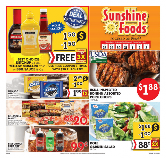 Sunshine Foods Weekly Ad May 28 – Jun 03, 2025