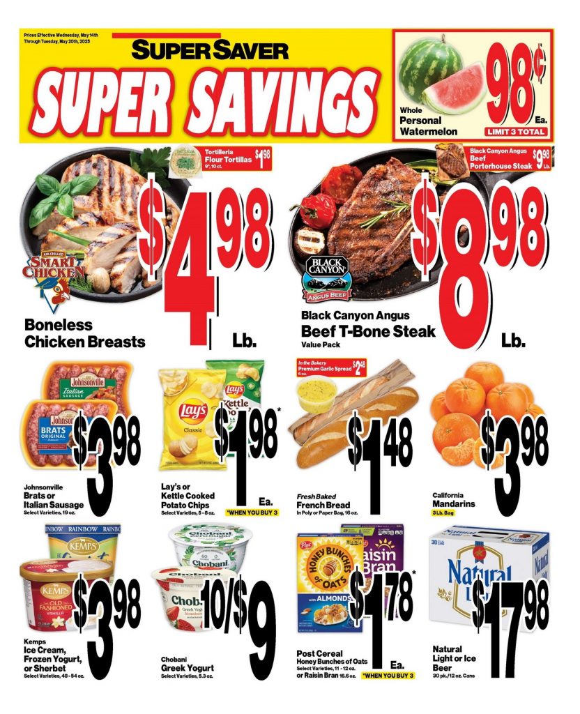 Super Saver Weekly Ad May 14 – May 20, 2025