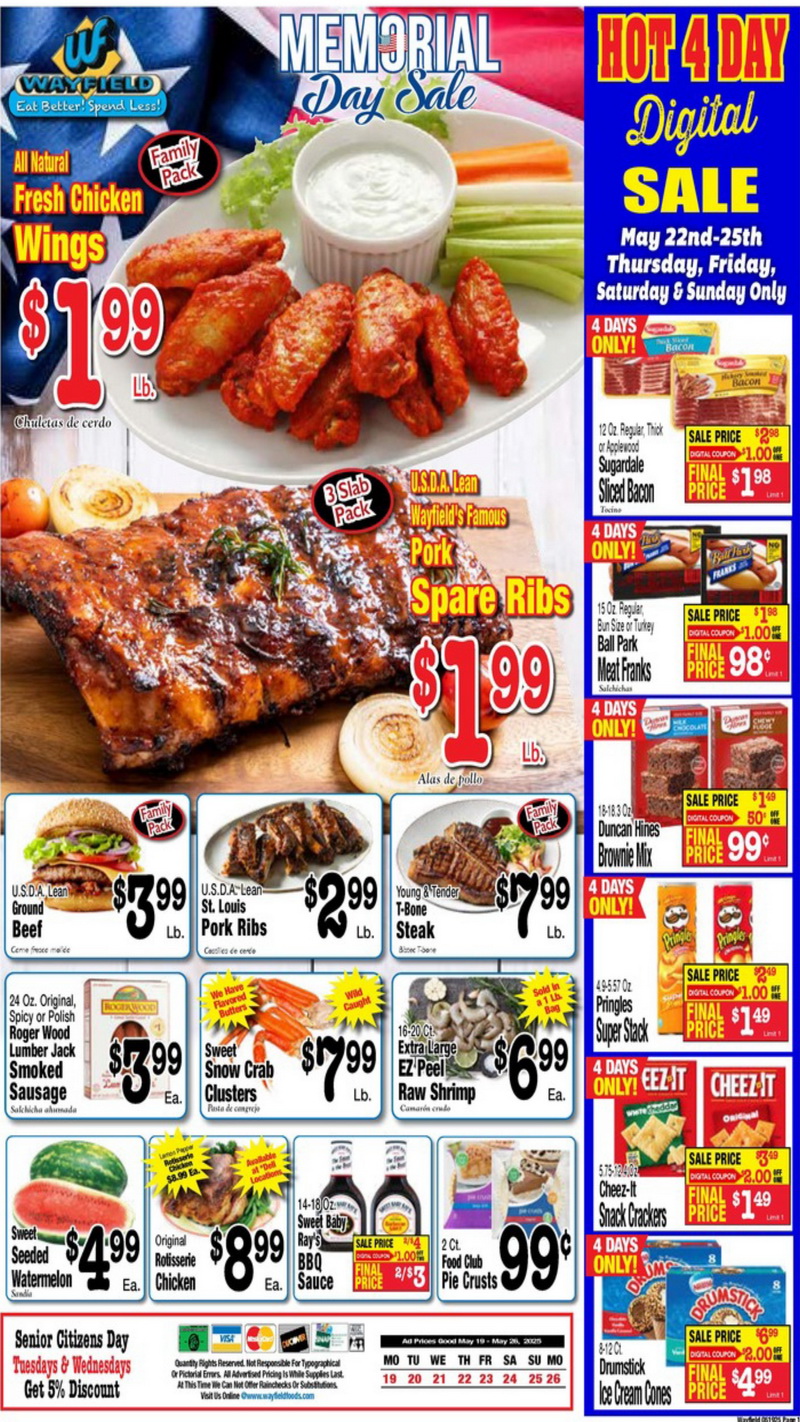 Wayfield Foods Weekly Ad May 19 – May 25, 2025