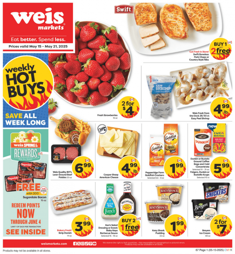 Weis Markets Weekly Ad May 15 – May 21, 2025