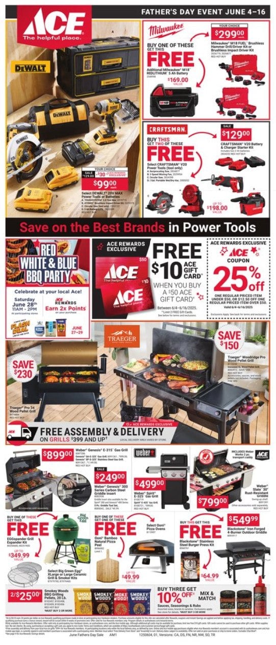 ACE Hardware Father's Day Sale Jun 04 – Jun 16, 2025