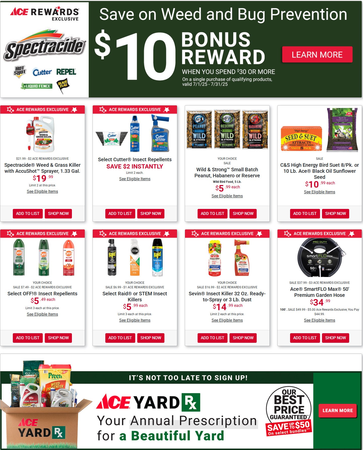 ACE Hardware Monthly Ad Jun 25 – Jul 31, 2025