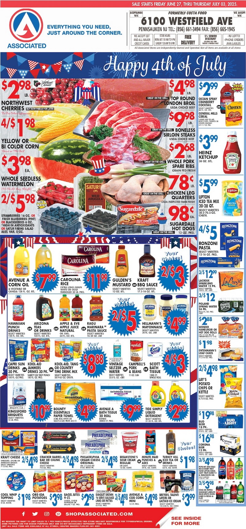 Associated Supermarkets Weekly Ad Jun 27 – Jul 03, 2025 (4th of July ...