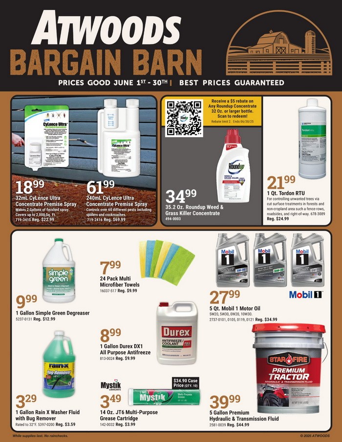 Atwoods Monthly Ad Jun 01 – Jun 30, 2025
