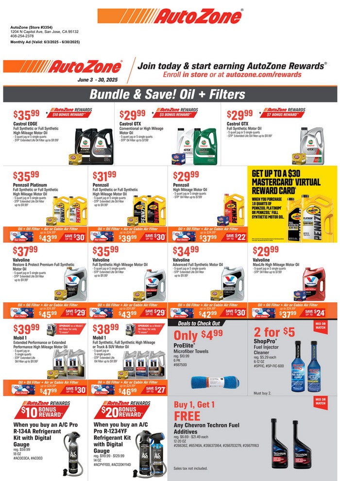AutoZone Monthly Ad Jun 03 – Jun 30, 2025