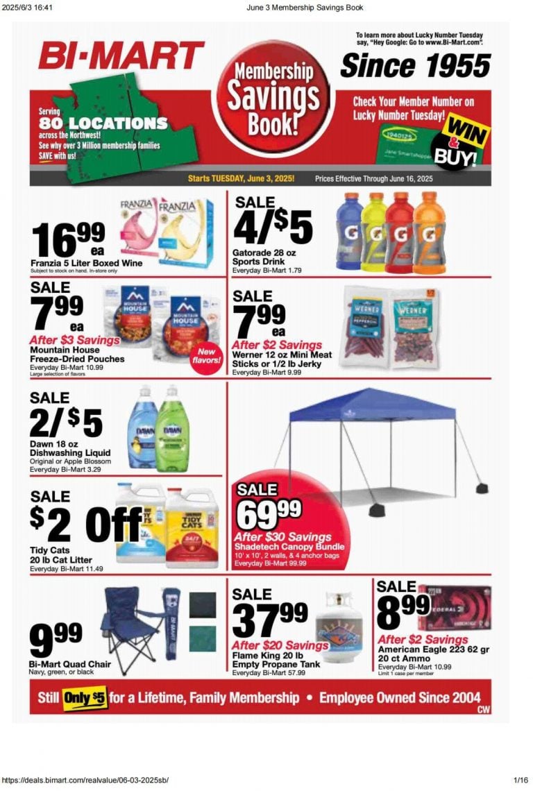 Bi-Mart Weekly Ad Jun 03 – Jun 16, 2025