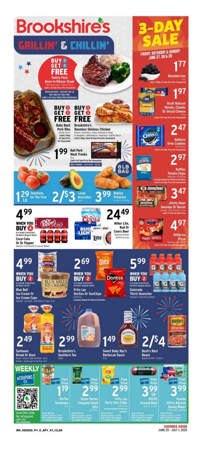 Brookshire's Weekly Ad Jun 25 – Jul 01, 2025