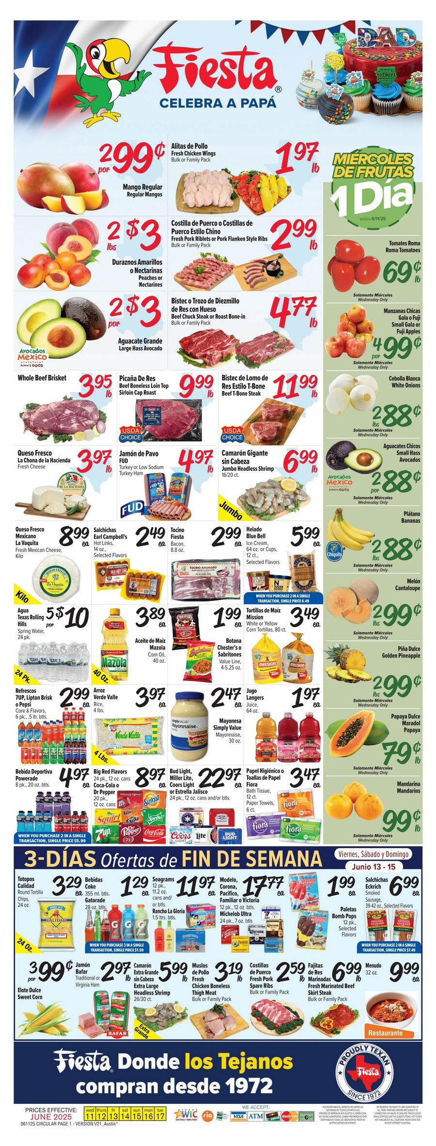 Fiesta Mart Weekly Ad Jun 11 – Jun 17, 2025 (Father's Promotion Included)