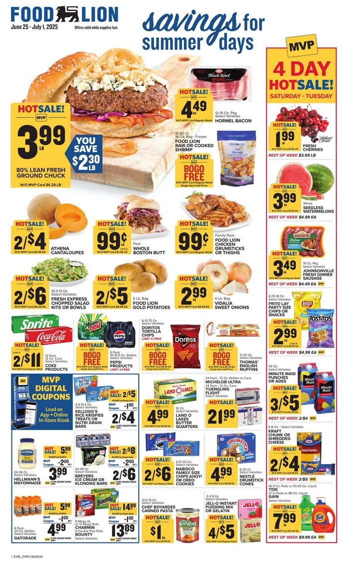 Food Lion Weekly Ad Jun 25 – Jul 01, 2025