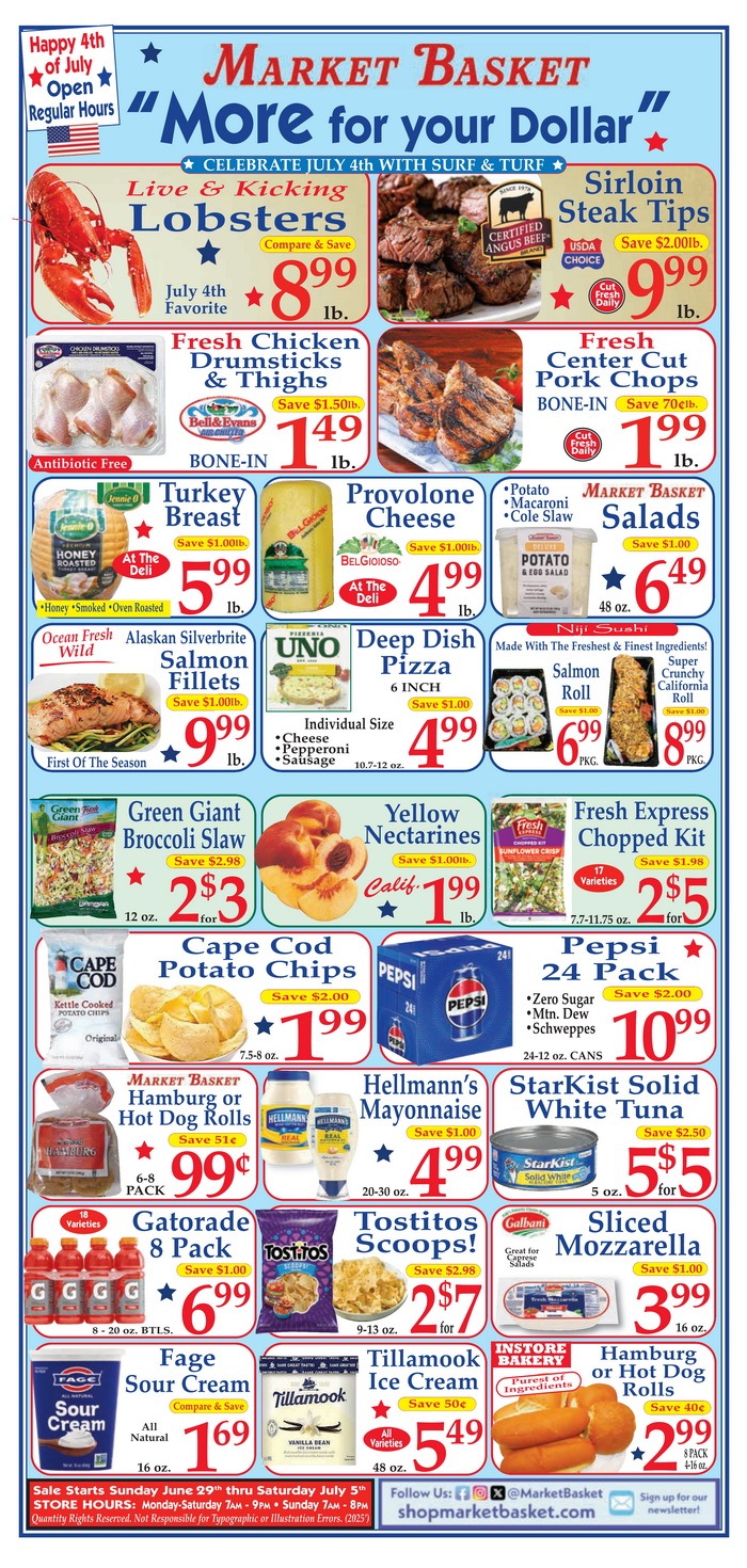 Market Basket Weekly Ad Jun 29 – Jul 05, 2025 ( 4th of July Promotion ...