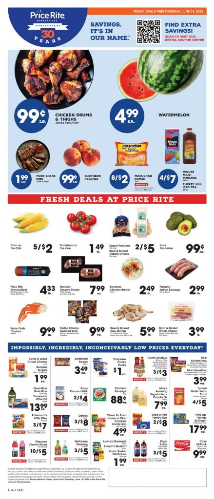 Price Rite Weekly Ad Jun 06 – Jun 19, 2025