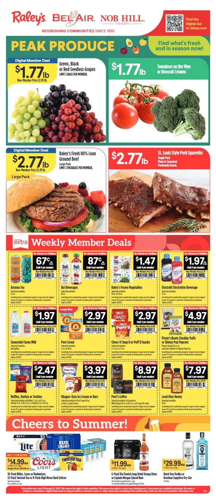 Raley's Supermarkets Weekly Ad Jun 18 – Jun 24, 2025