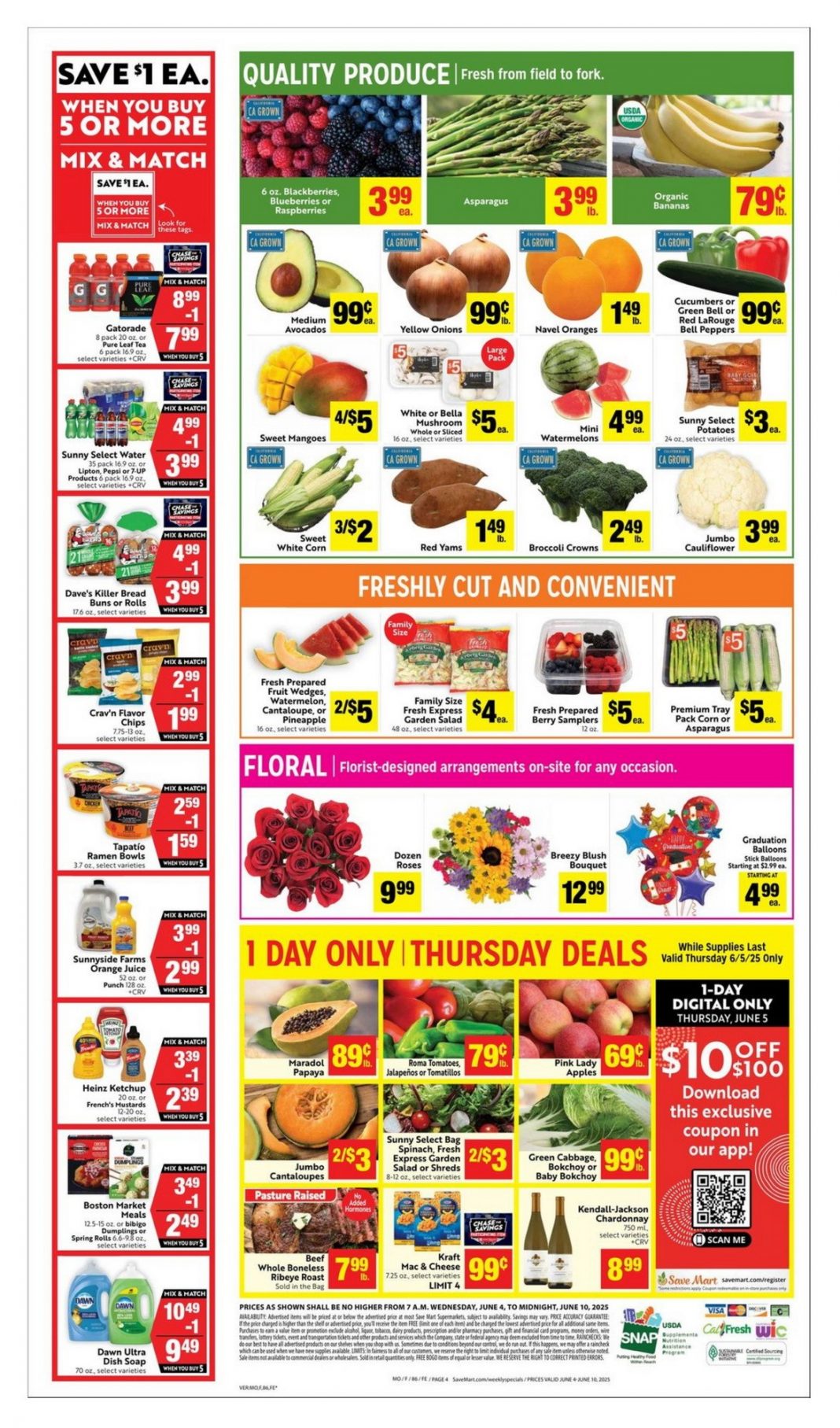 Save Mart Supermarkets Weekly Ad Jun 04 – Jun 10, 2025