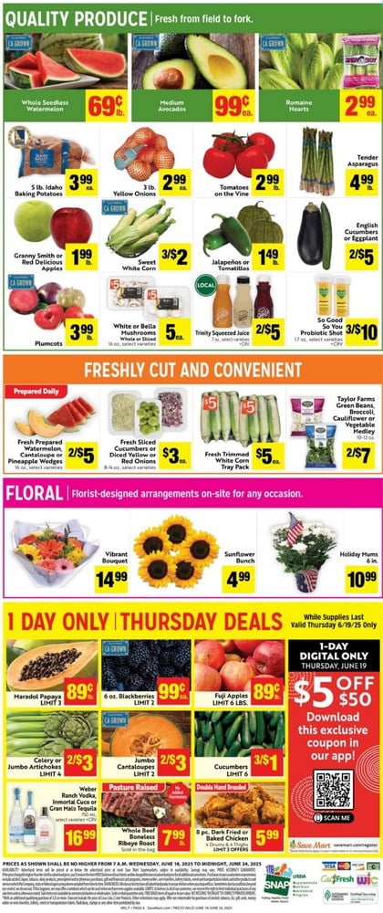 Save Mart Supermarkets Weekly Ad Jun 18 – Jun 24, 2025