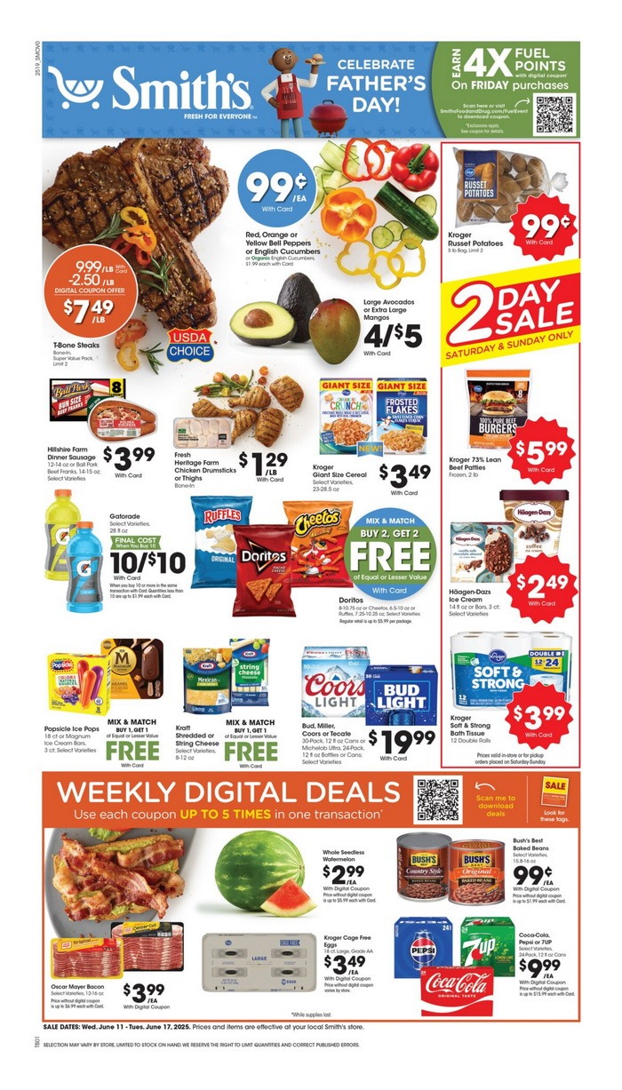 Smith's Food and Drug Weekly Ad Jun 11 – Jun 17, 2025 (Father's Day Promotion Included)