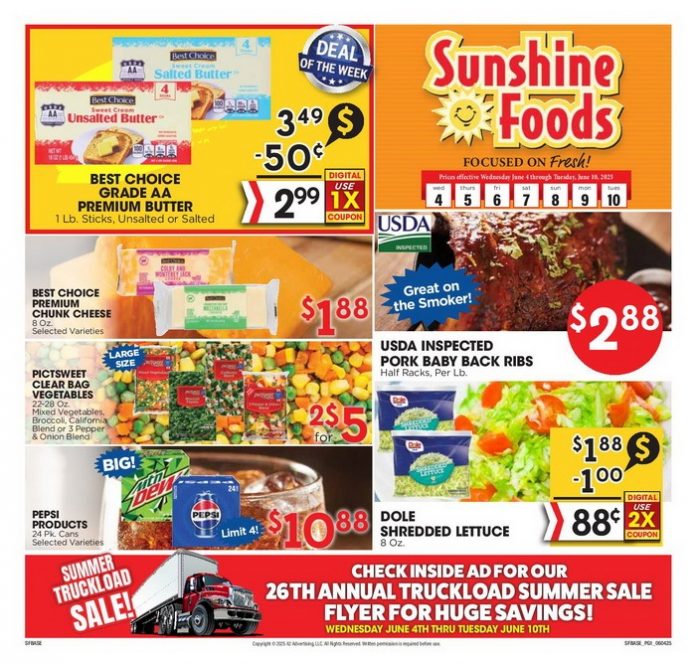 Sunshine Foods Weekly Ad Jun 04 – Jun 10, 2025