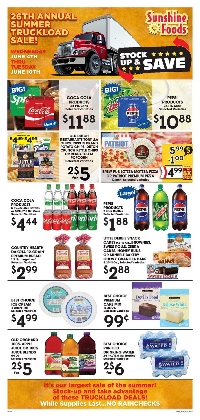 Sunshine Foods Weekly Ad Jun 04 – Jun 10, 2025
