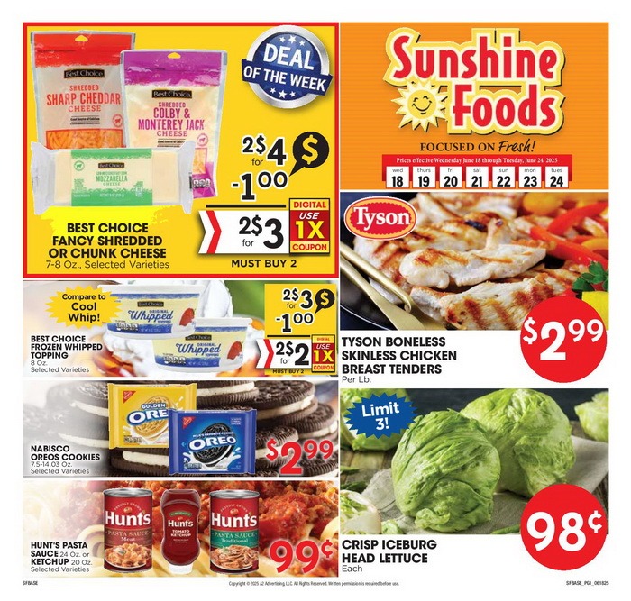 Sunshine Foods Weekly Ad Jun 18 – Jun 24, 2025