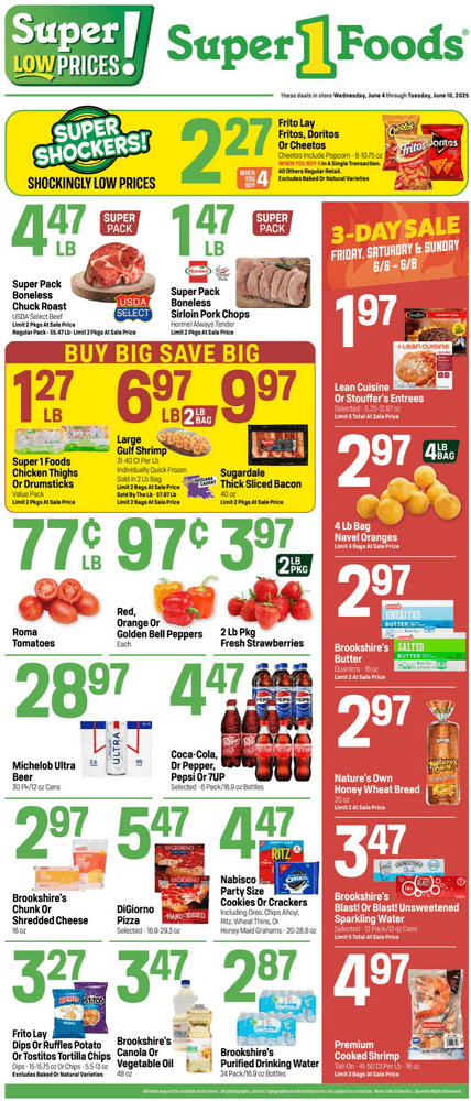 Super 1 Foods Weekly Ad Jun 04 – Jun 10, 2025