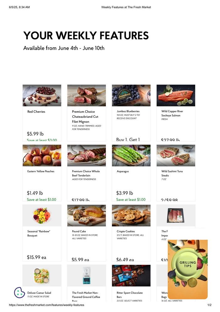 The Fresh Market Weekly Ad Jun 04 – Jun 10, 2025