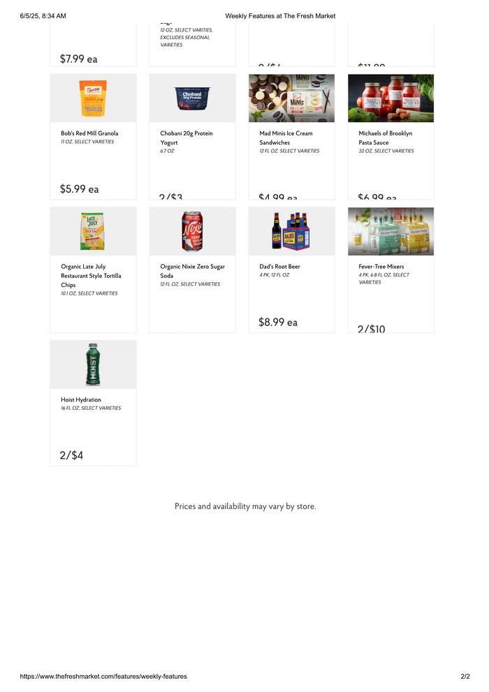 The Fresh Market Weekly Ad Jun 04 – Jun 10, 2025