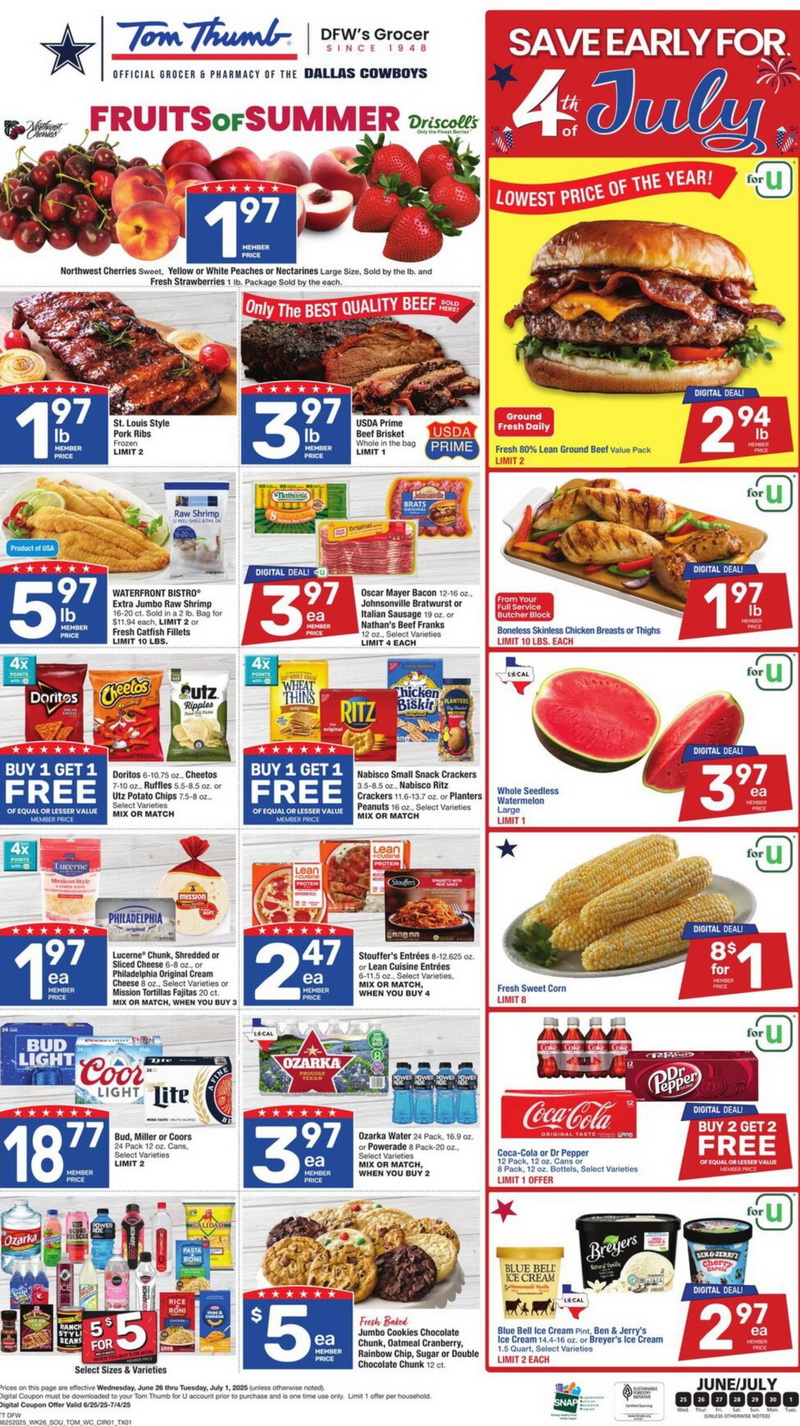 Tom Thumb Weekly Ad Jun 25 – Jul 01, 2025