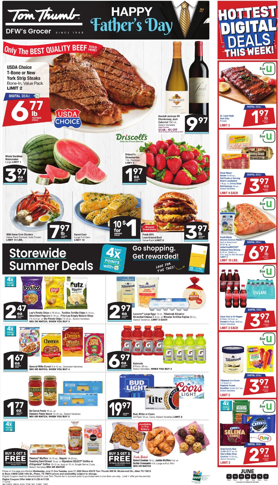 Tom Thumb Weekly Ad Jun 11 – Jun 17, 2025 (Father's Day Promotion Included)