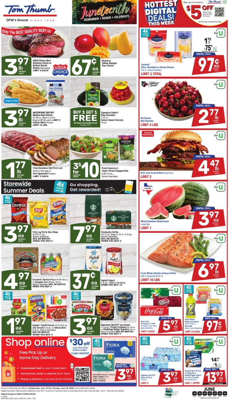 Tom Thumb Weekly Ad Jun 18 – Jun 24, 2025