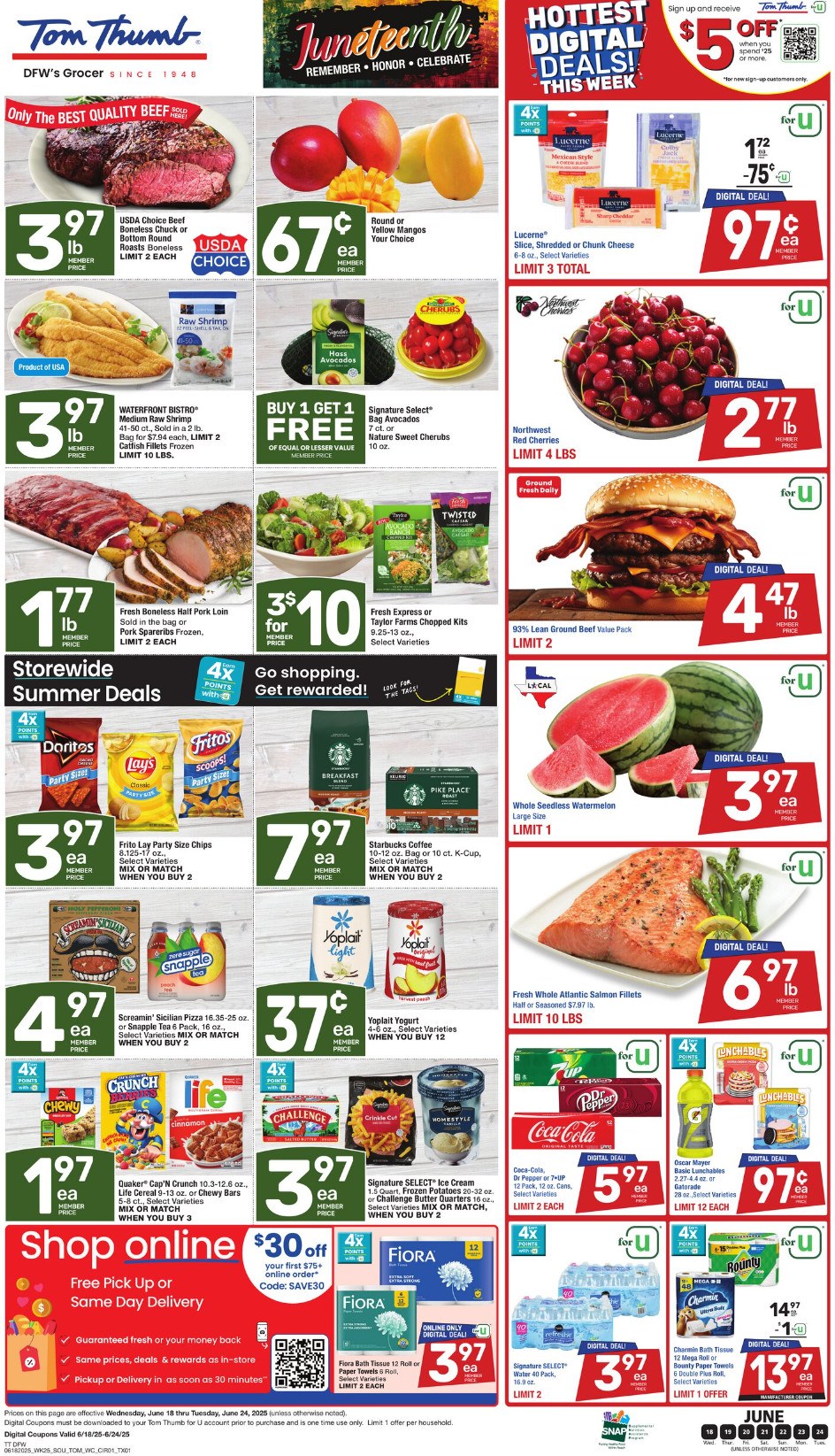 Tom Thumb Weekly Ad Jun 18 – Jun 24, 2025