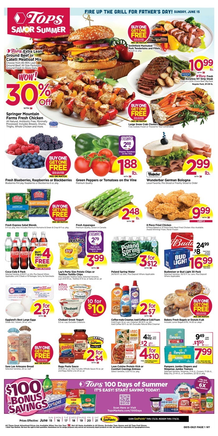 Tops Weekly Ad Jun 15 – Jun 21, 2025