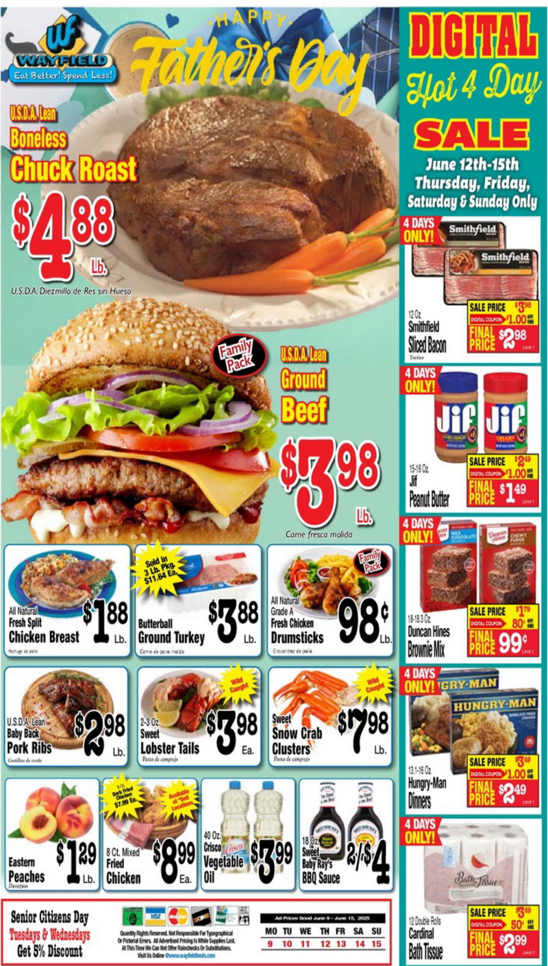 Wayfield Foods Weekly Ad Jun 09 – Jun 15, 2025 (Father's Day Promotion ...