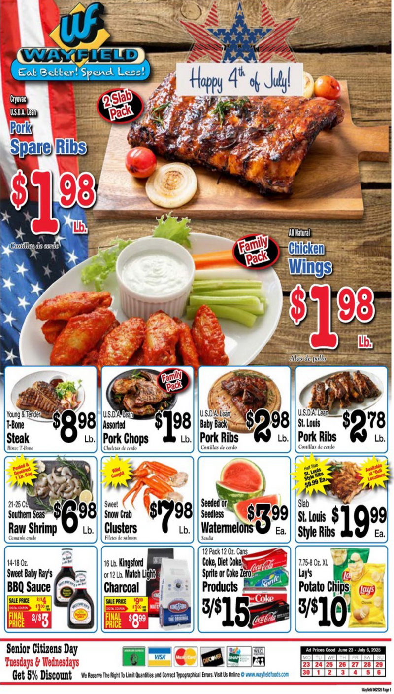 Wayfield Foods Weekly Ad Jun 23– Jul 07, 2025