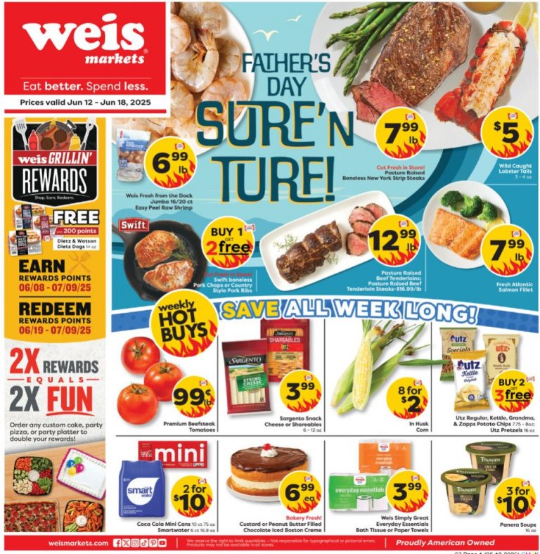 Weis Markets Weekly Ad Jun 12 – Jun 18, 2025 (Father's Day Promotion ...