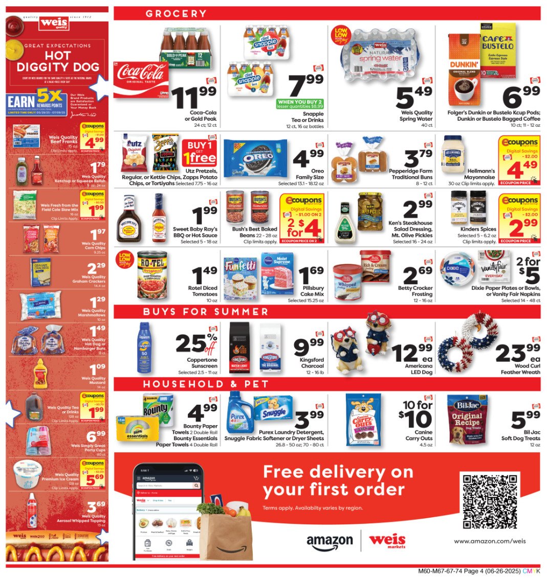 Weis Markets Weekly Ad Jun 26 – Jul 02, 2025