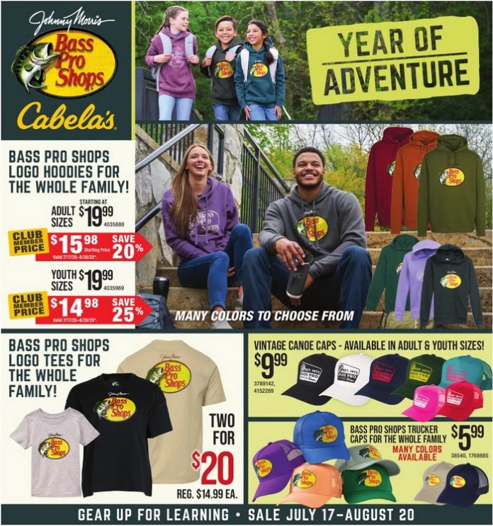 Bass Pro Shops Year of Adventure Sale Jul 17 – Aug 20, 2025