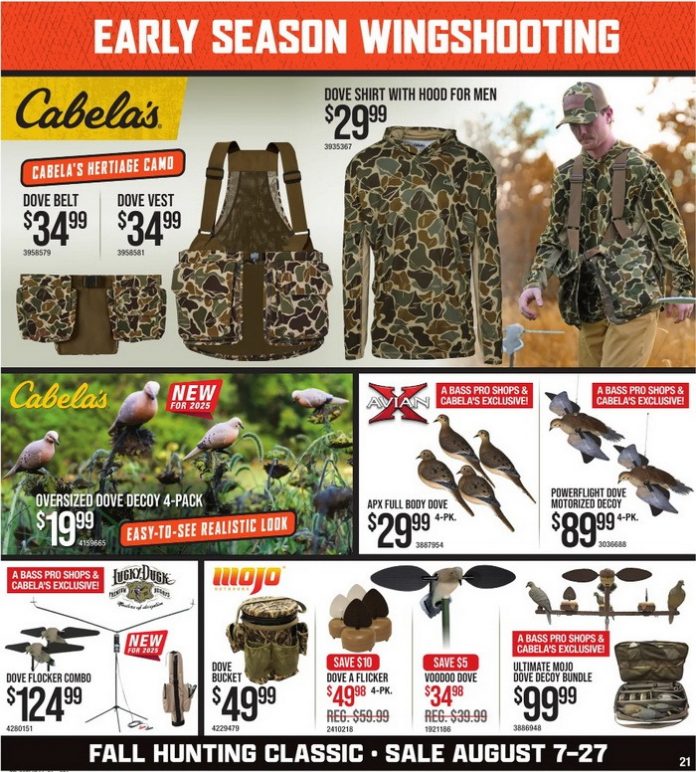 Bass Pro Shops Fall Hunting Classic Sale Aug 07 – Aug 27, 2025