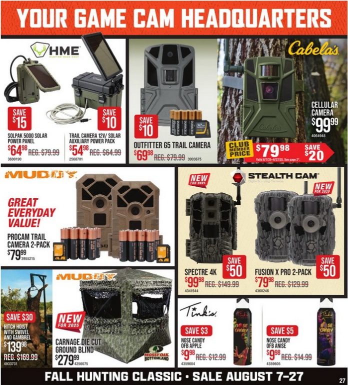 Bass Pro Shops Fall Hunting Classic Sale Aug 07 – Aug 27, 2025