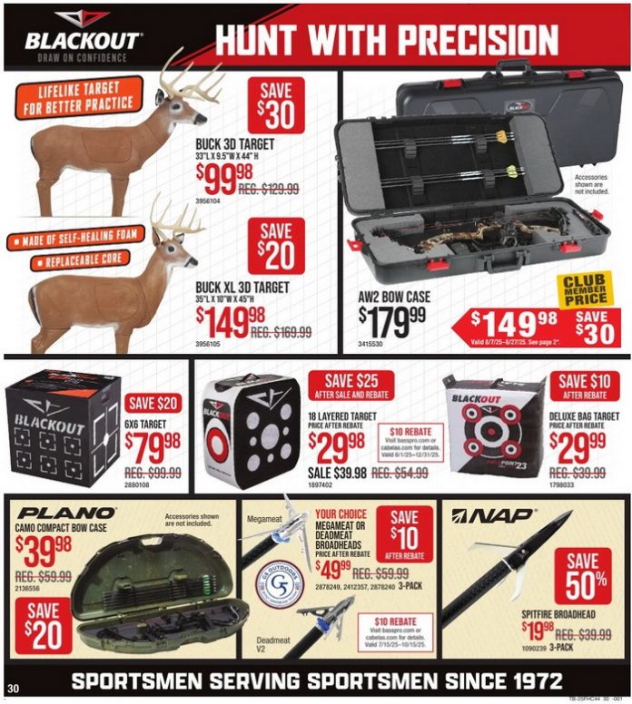 Bass Pro Shops Fall Hunting Classic Sale Aug 07 – Aug 27, 2025