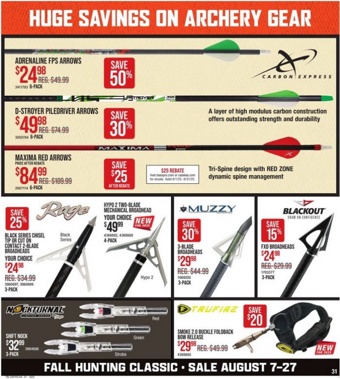 Bass Pro Shops Fall Hunting Classic Sale Aug 07 – Aug 27, 2025