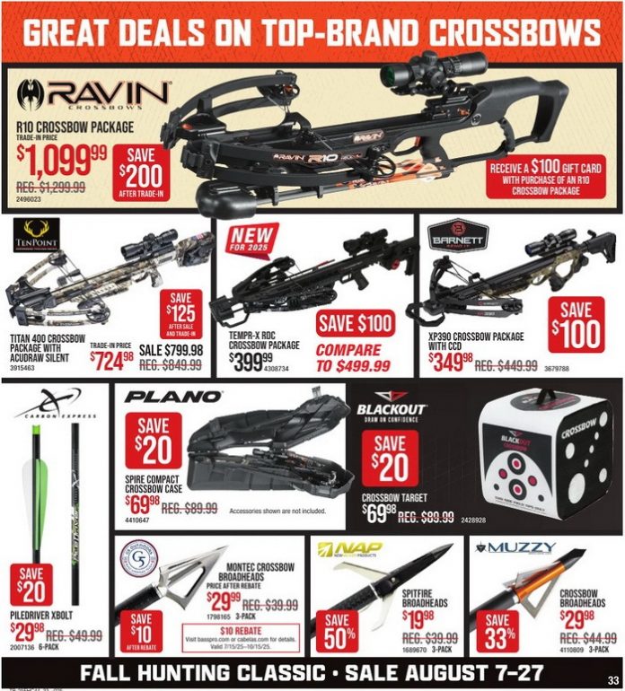 Bass Pro Shops Fall Hunting Classic Sale Aug 07 – Aug 27, 2025