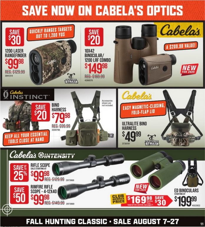 Bass Pro Shops Fall Hunting Classic Sale Aug 07 – Aug 27, 2025