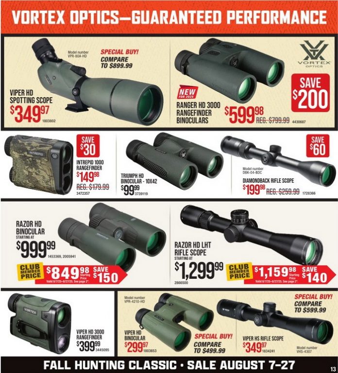 Bass Pro Shops Fall Hunting Classic Sale Aug 07 – Aug 27, 2025