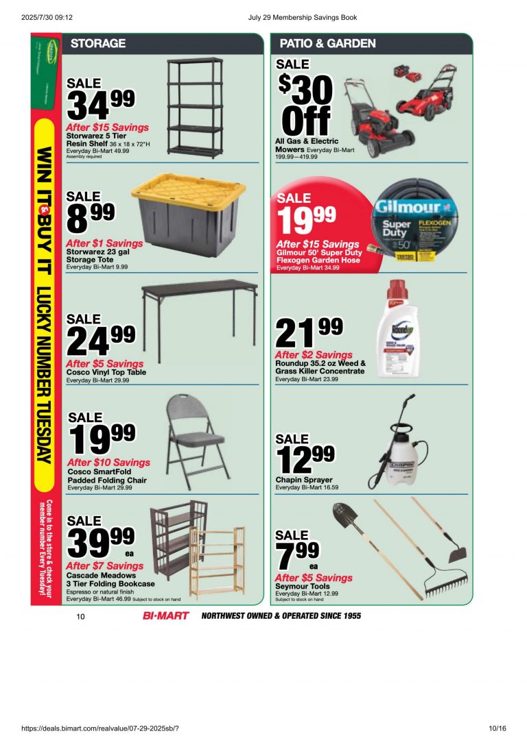 Bi-Mart Weekly Ad Jul 29 – Aug 18, 2025