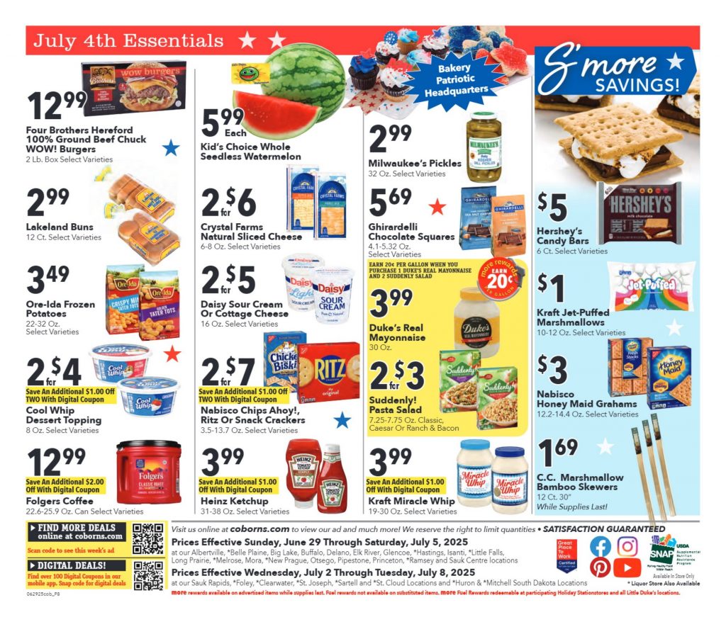 Coborn's Weekly Ad Jul 02 – Jul 08, 2025 (4th of July Promotion Included)