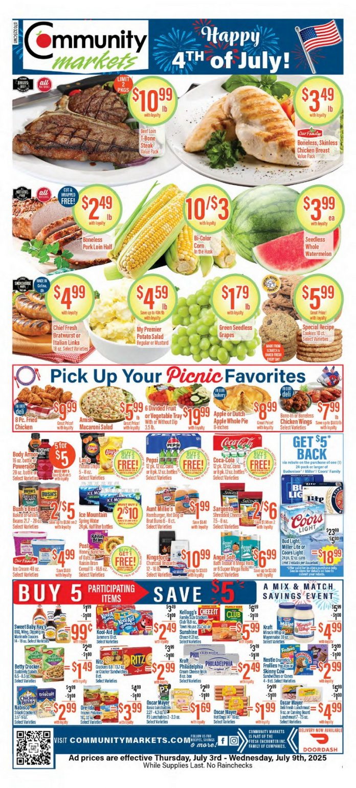 Community Markets Weekly Ad Jul 03 – Jul 09, 2025 (4th of July Sale Included)