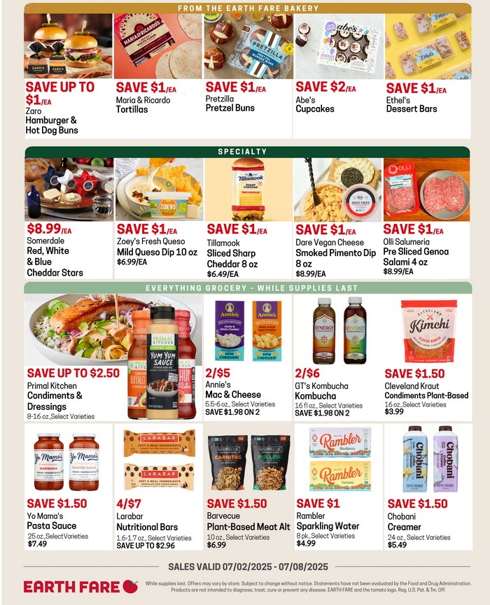 Earth Fare Weekly Ad Jul 02 – Jul 08, 2025